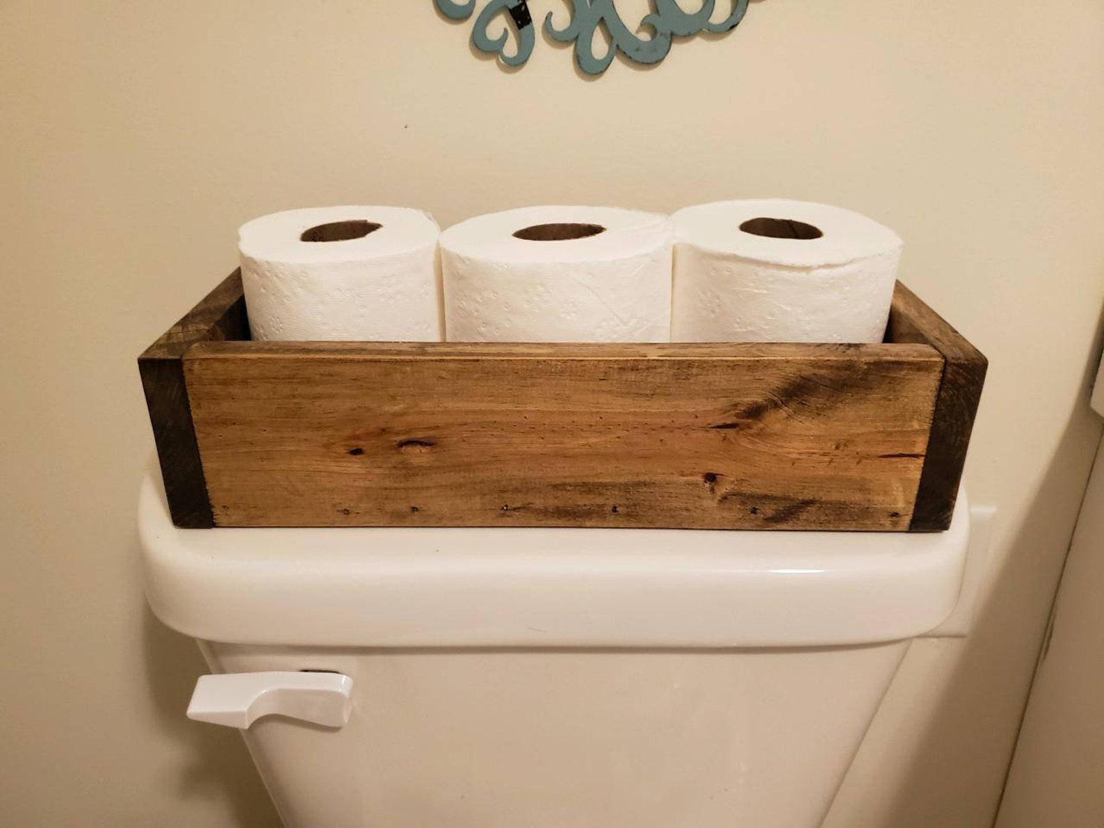 Rustic Toilet Paper Holder Farmhouse Bathroom Decor Wooden | Etsy