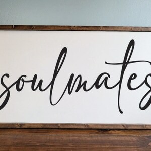 Soulmates Sign, Master Bedroom Signs, Couples Gift, Bedroom Wall Decor ...
