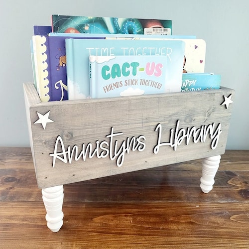 Personalized Book Library Box Book Box Book Storage Kids - Etsy