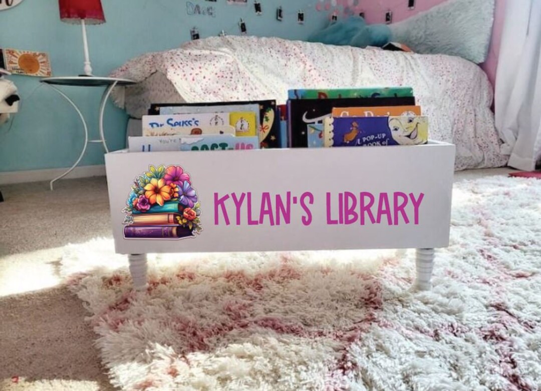 Personalized Library Book Box - Book Shelf - Nursery Decor - 1st ...