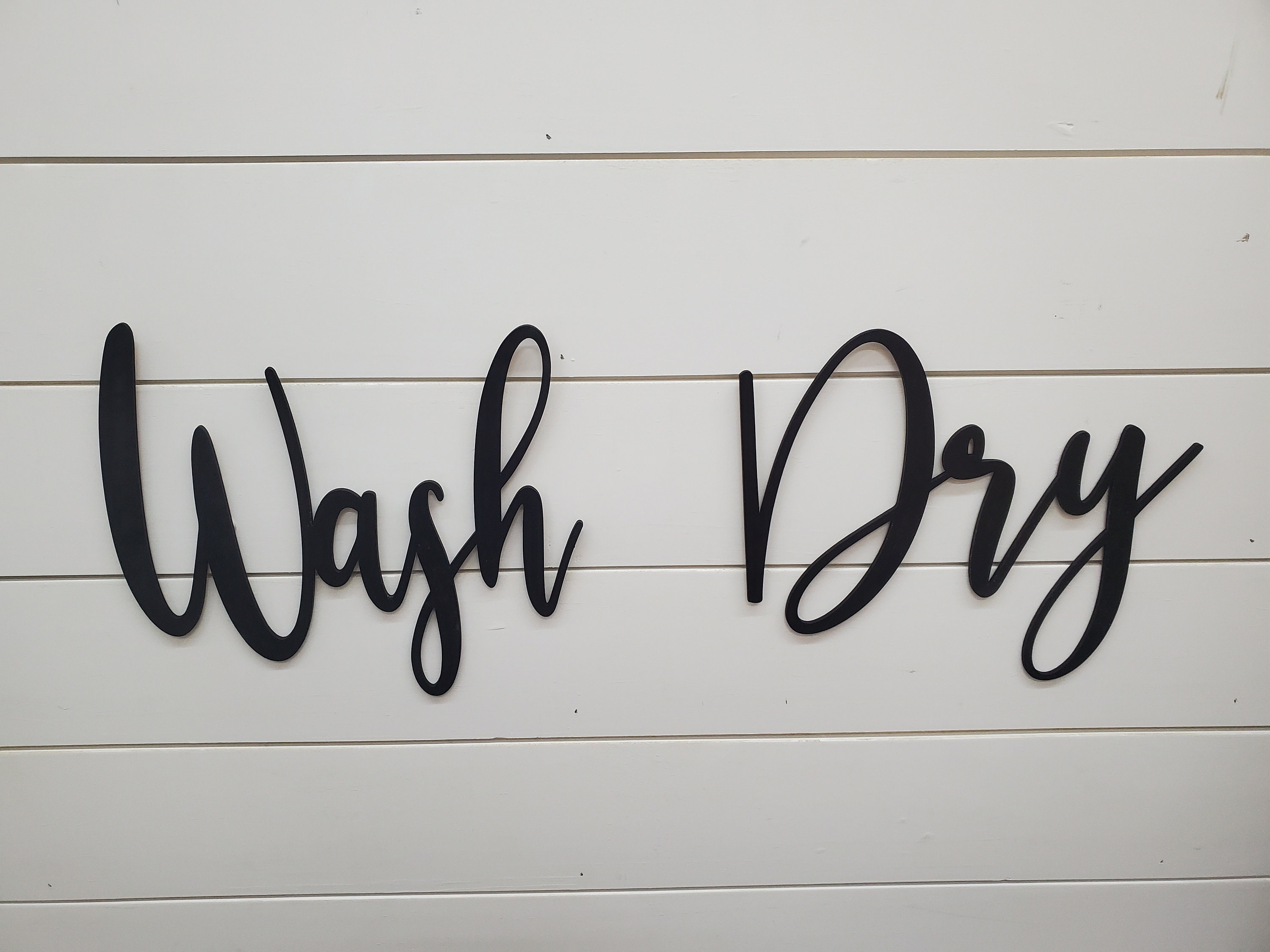 3d Wash Dry Font Sign Laundry Sign Laundry Room Sign | Etsy