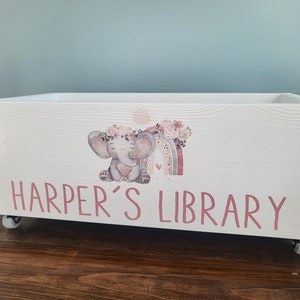 Kids Library Box, Baby Book Box, Book Storage, Nursery Storage, Baby ...