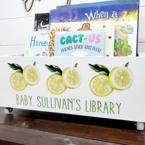 Personalized Children's Library Box, Baby Book Box, Book Storage ...
