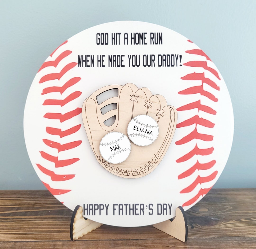 Fathers Day Baseball Sign, Gift for Dad, Personalized Gift, Gift for ...