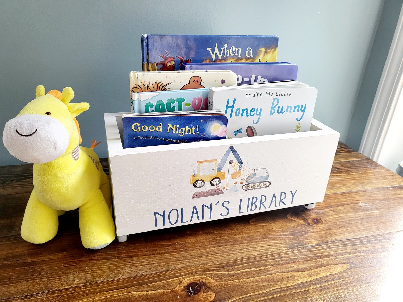 Personalized Book Library Box Book Box Book Storage Kids - Etsy