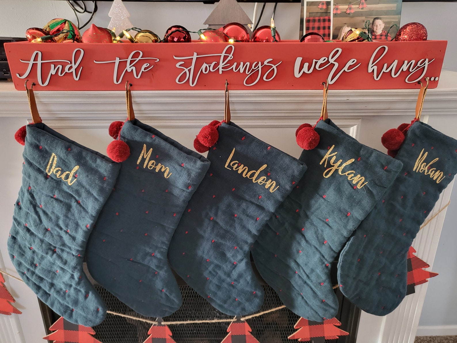 3D and the Stockings Were Hung Stocking Holder Box Mantel - Etsy