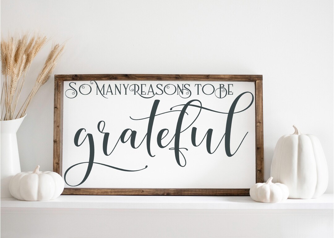 So Many Reasons to Be Grateful Sign Boho Fall Decor - Etsy
