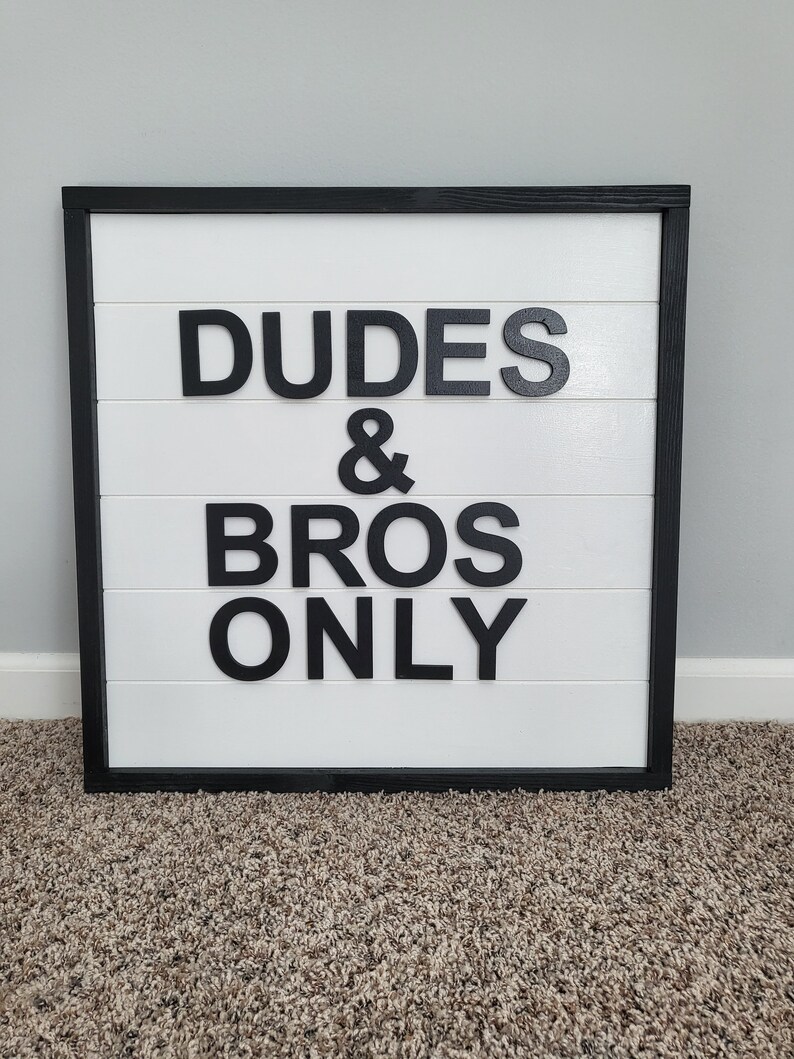 Boys Room Sign Dudes & Bros Playroom Sign Game Room Sign - Etsy