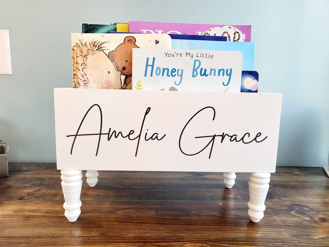 Personalized Book Storage Box - Baby Shower Gift - Book Box - Book ...