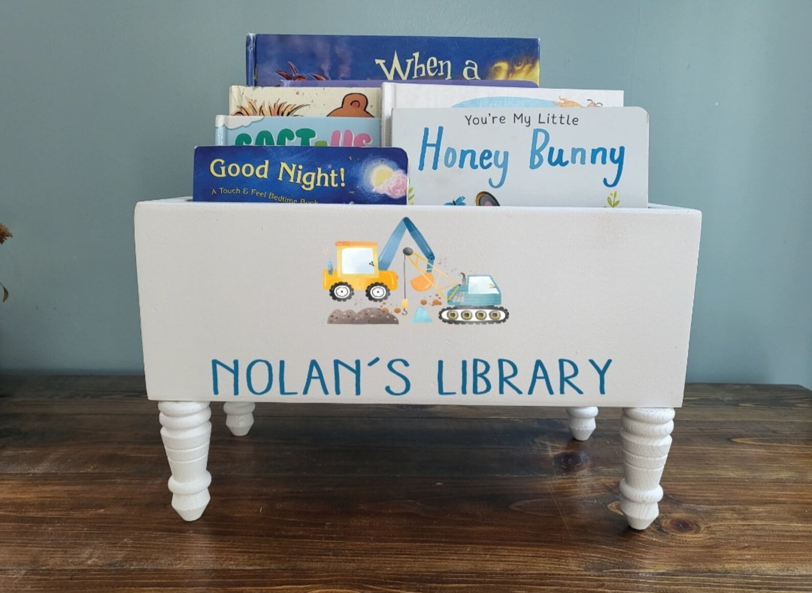 Personalized Book Library Box Book Box Book Storage Kids - Etsy