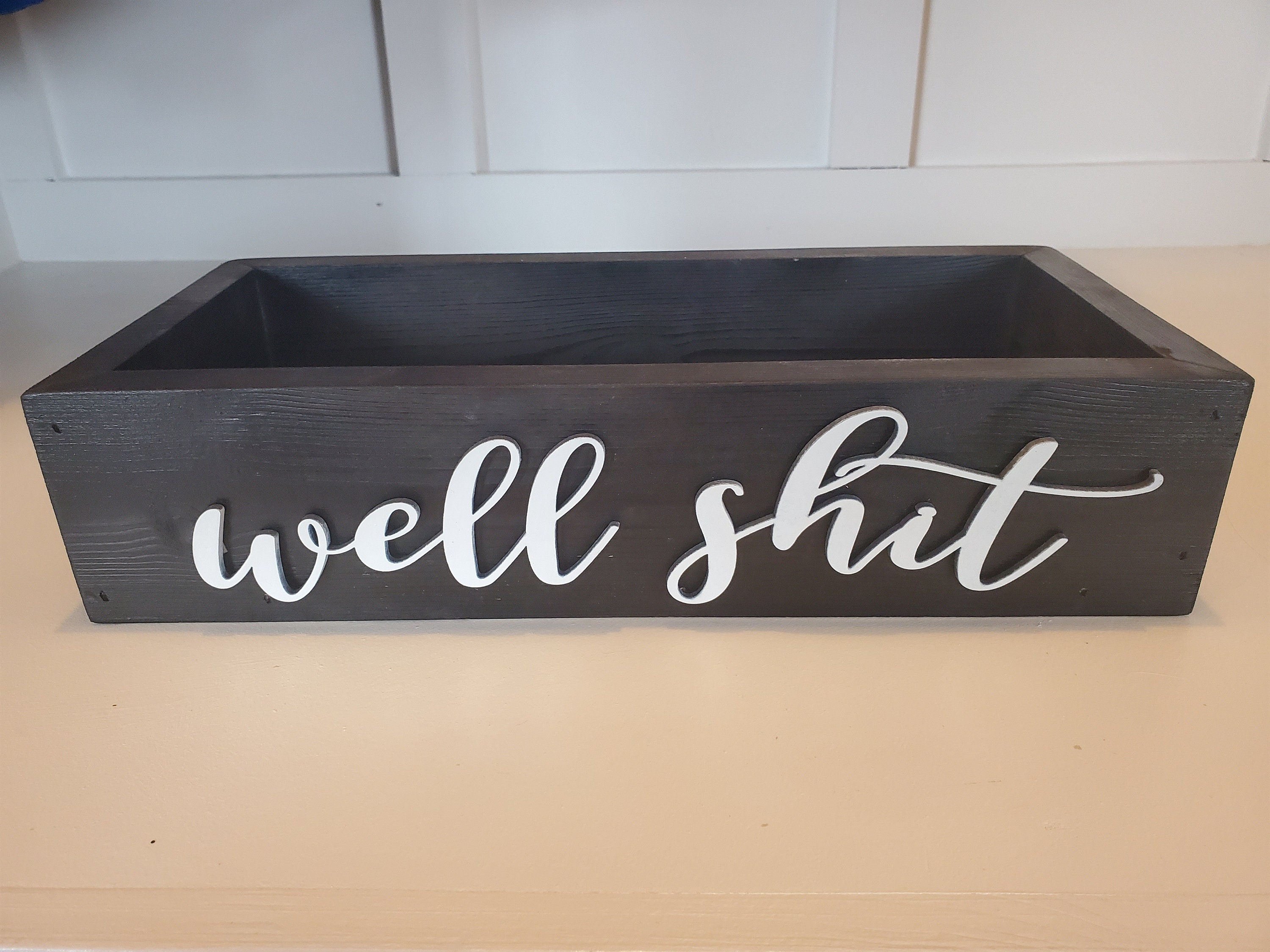 3D Well Shit Toilet Box - Box for Toilet - Toilet Paper Holder - Rustic ...
