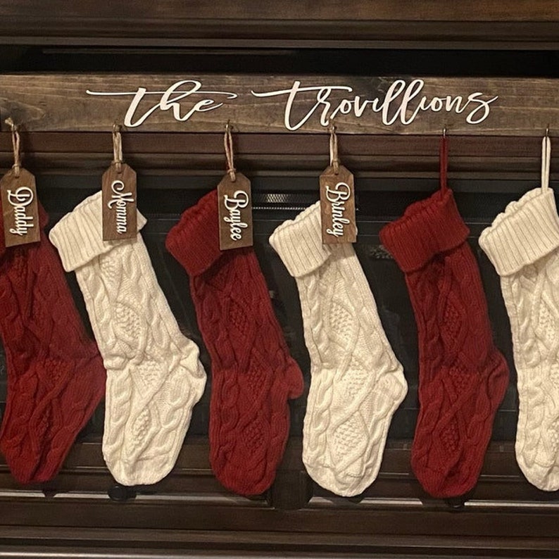 3D Personalized Stocking Holder Box Mantel Decor Fireplace - Etsy