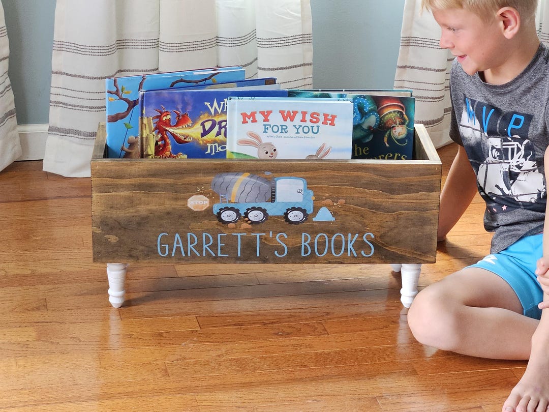 Personalized Book Bin - Book Storage - Books - Toy Storage - Bookcase ...