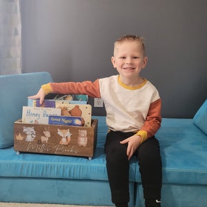 Personalized Woodland Book Library Box Book Box Book Storage Kids Books ...