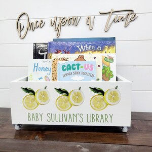 Personalized Children's Library Box, Baby Book Box, Book Storage ...