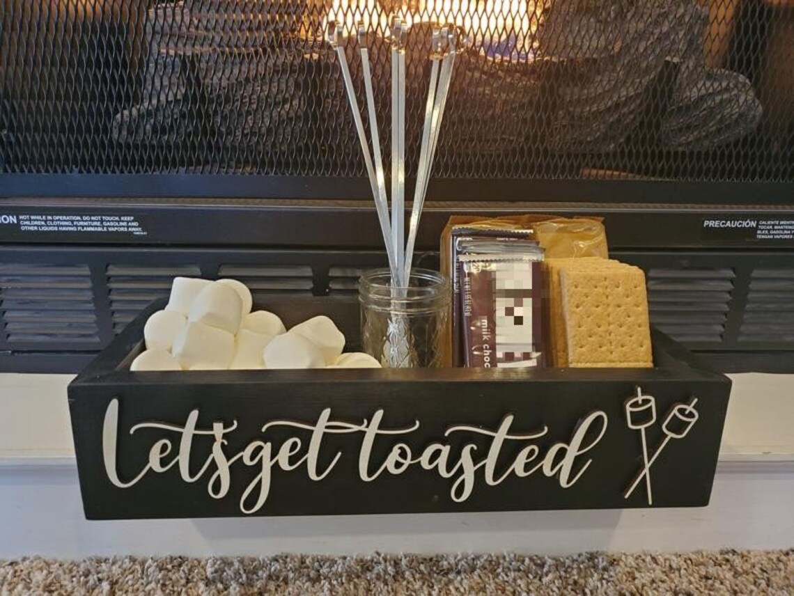 3D Smores Station Box Let's Get Toasted Smores Box | Etsy