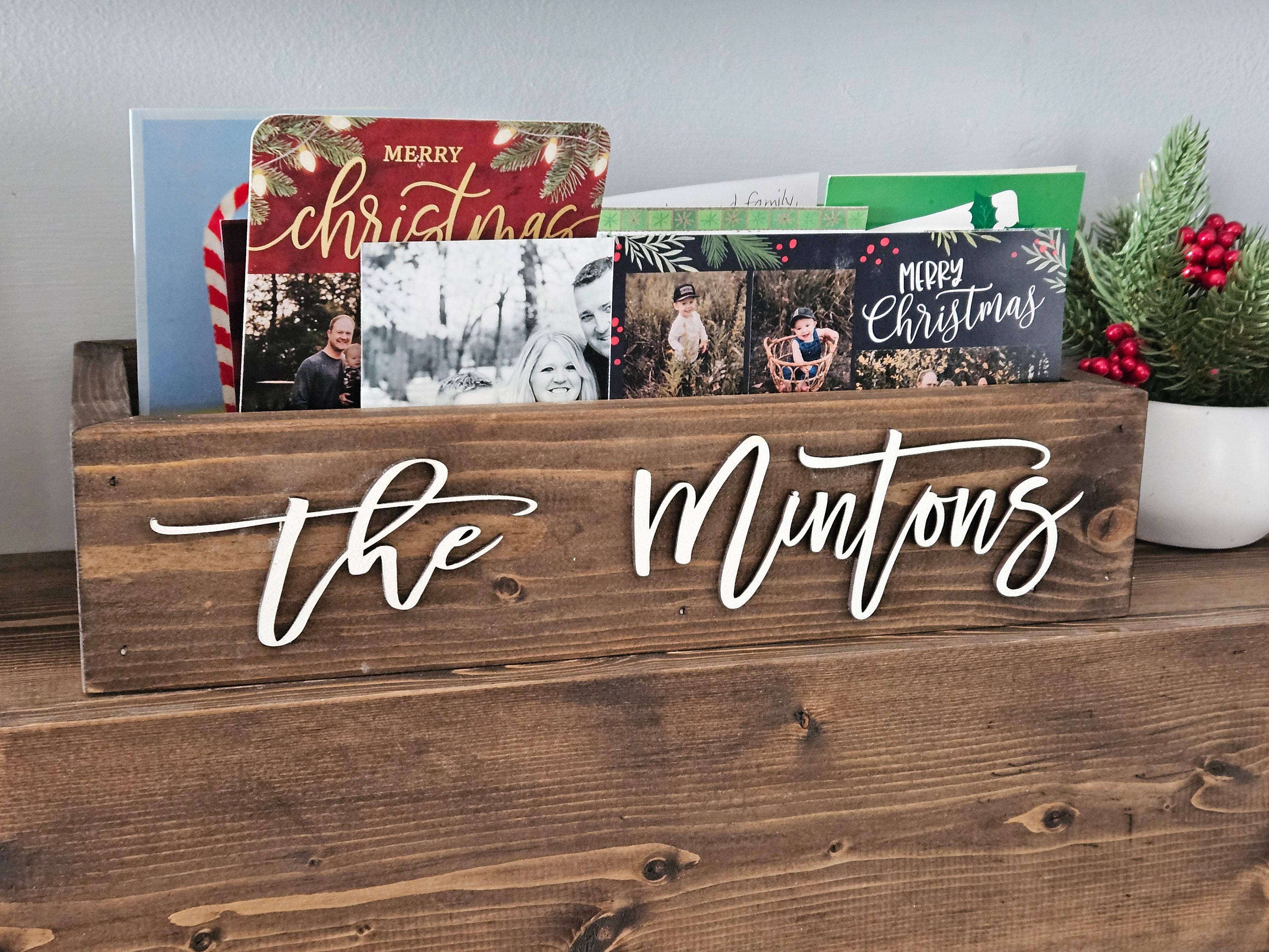 Christmas Card Holder Display, Holiday Card Holder, Card Organizer ...