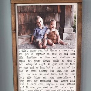 Sibling Poem Sign, Siblings Poem, Shared Room Decor, Kids, Kids Wall ...