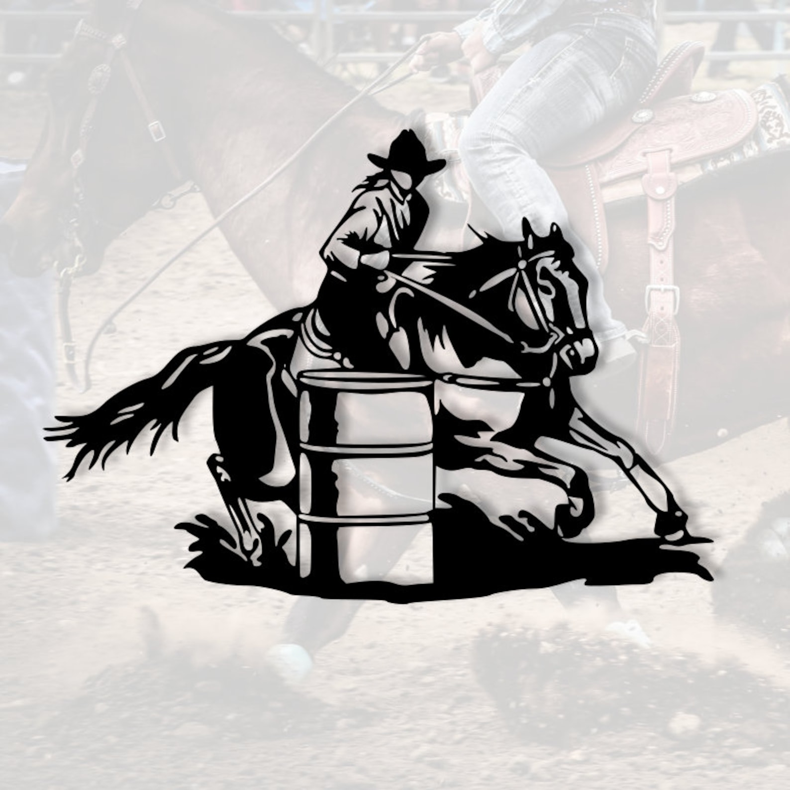 Metal Barrel Racing Wall Art Horse and Cowgirl Metal Art - Etsy Canada