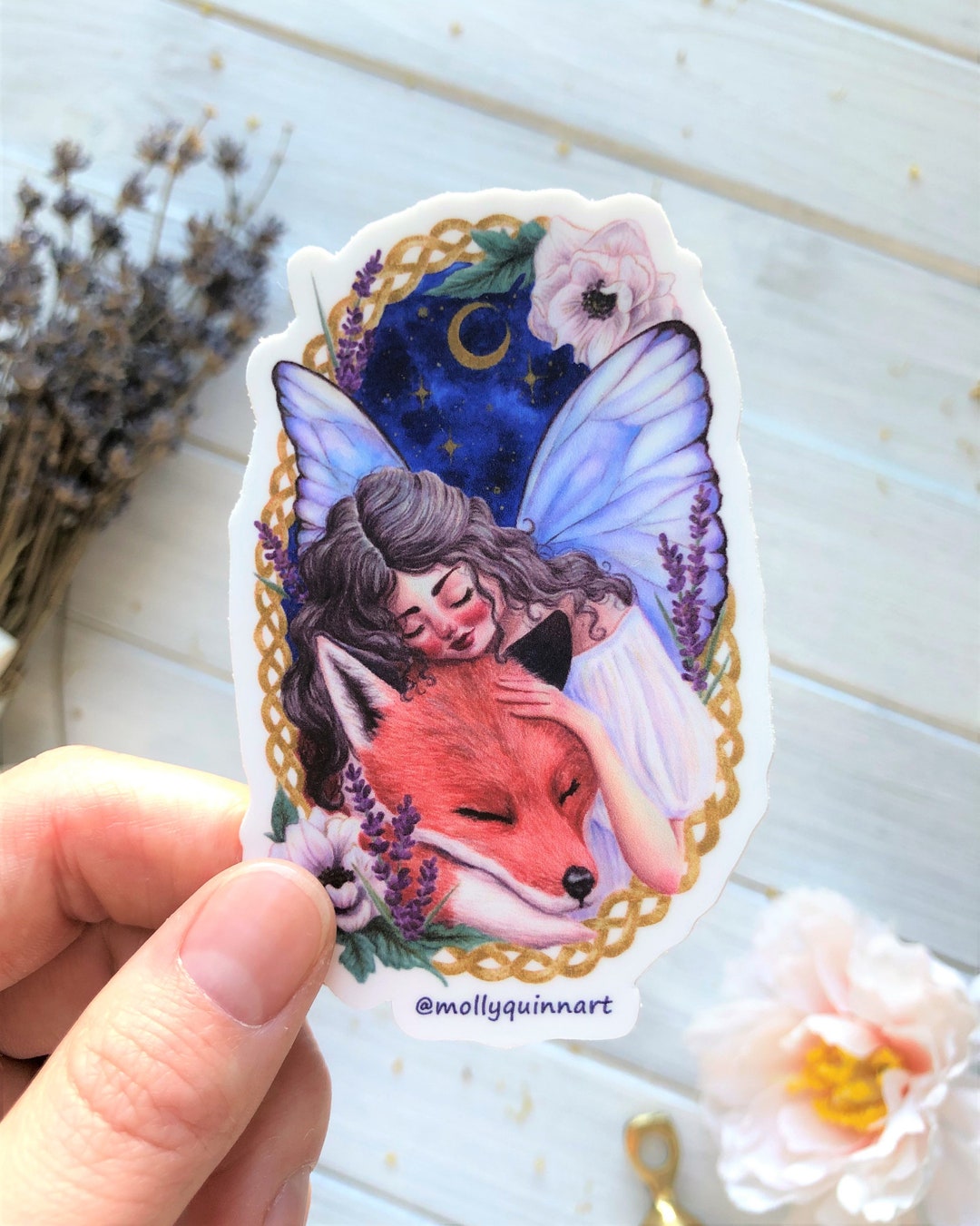 Sweet Dreams Fairy Sticker ~ Fairy Sticker, Fox and Fairy Sticker, Fox ...
