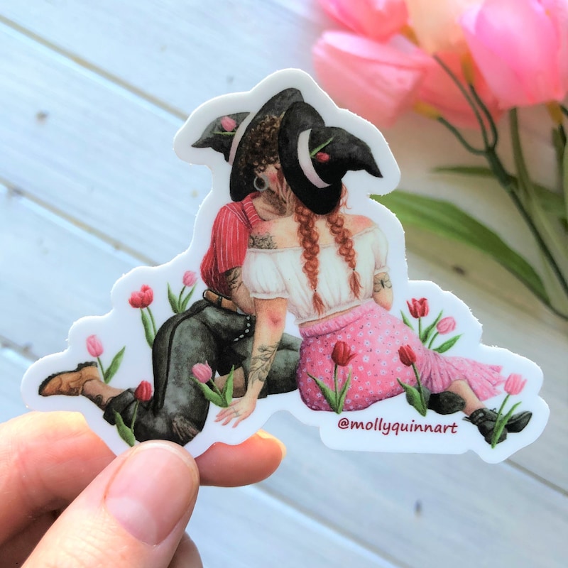 Romantic Kiss Stickers - Etsy