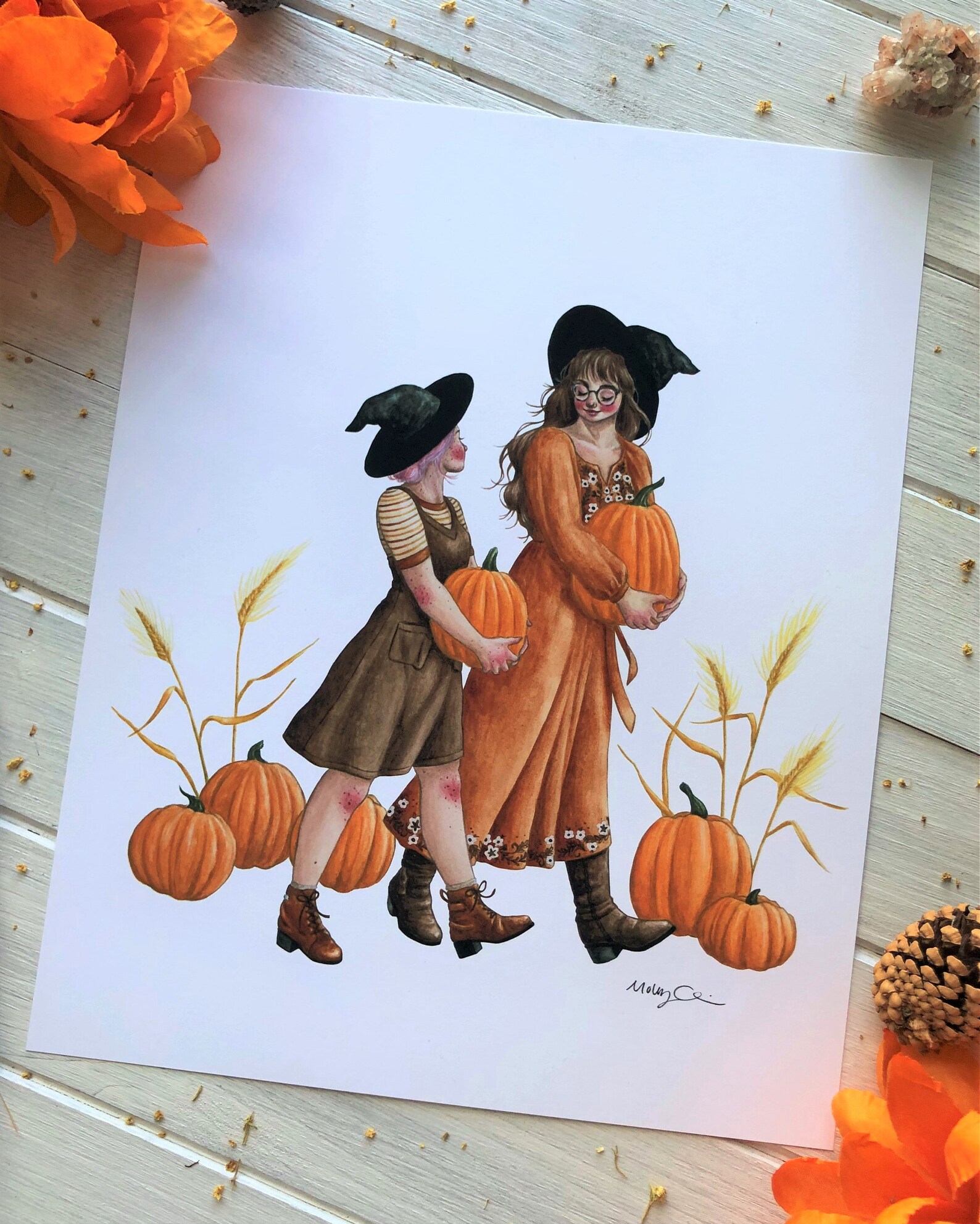 You're My Pumpkin Fall Lesbian Witch Art LGBTQ Witch - Etsy