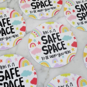 Safe Space Sticker LGBTQ Ally Sticker This is a Safe Space to Be Who ...