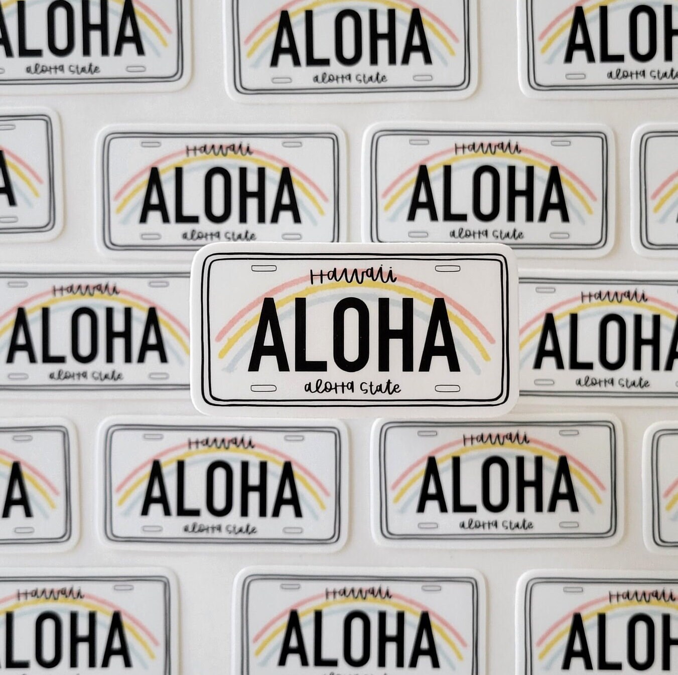 Hawaii Aloha License Plate Sticker the Aloha State Hawaii - Etsy