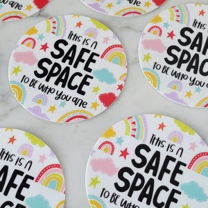 Safe Space Sticker LGBTQ Ally Sticker This is a Safe Space to Be Who ...