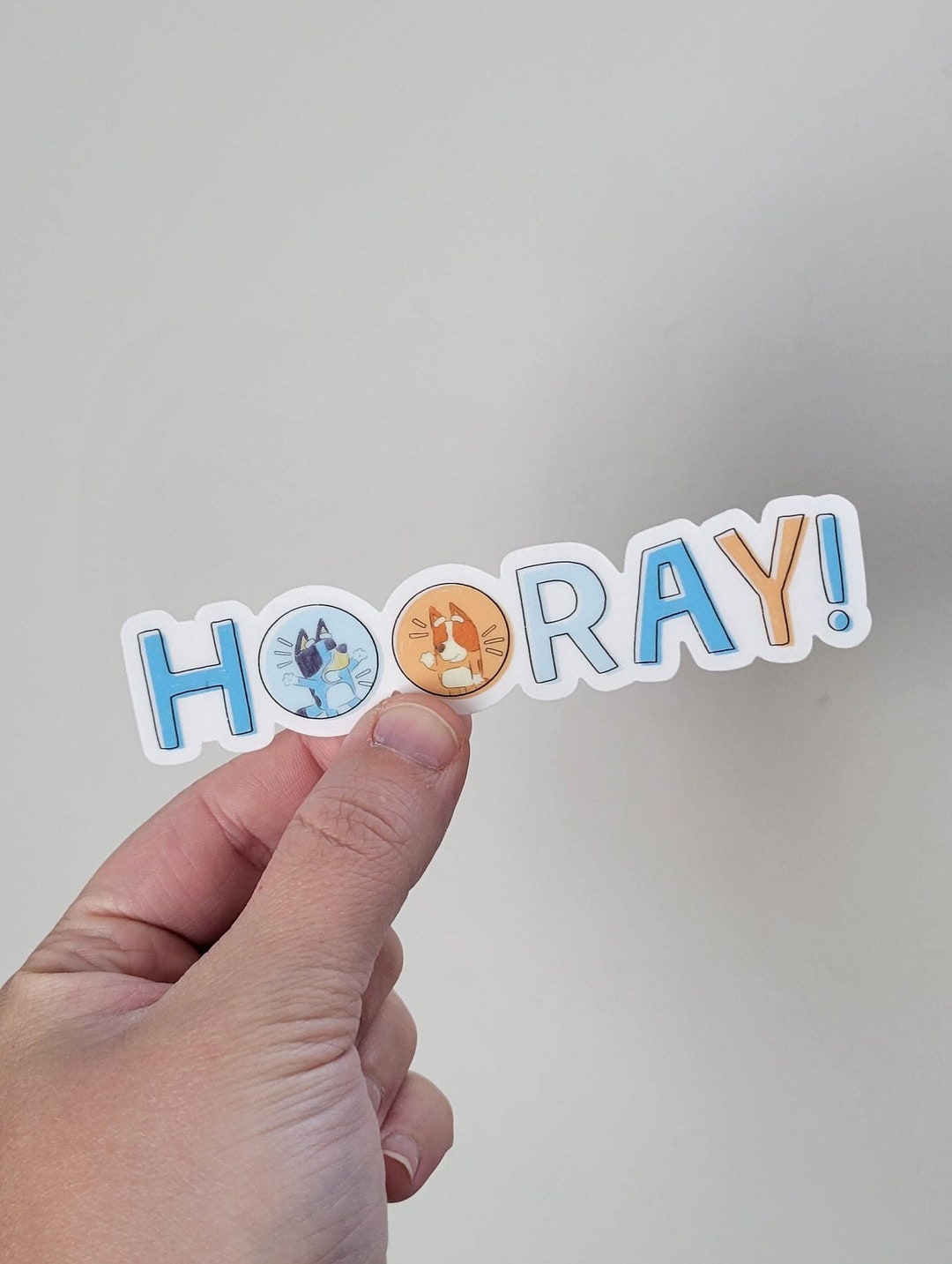 Hooray Dog Sticker Blue Dog Sticker Clear Background - Etsy