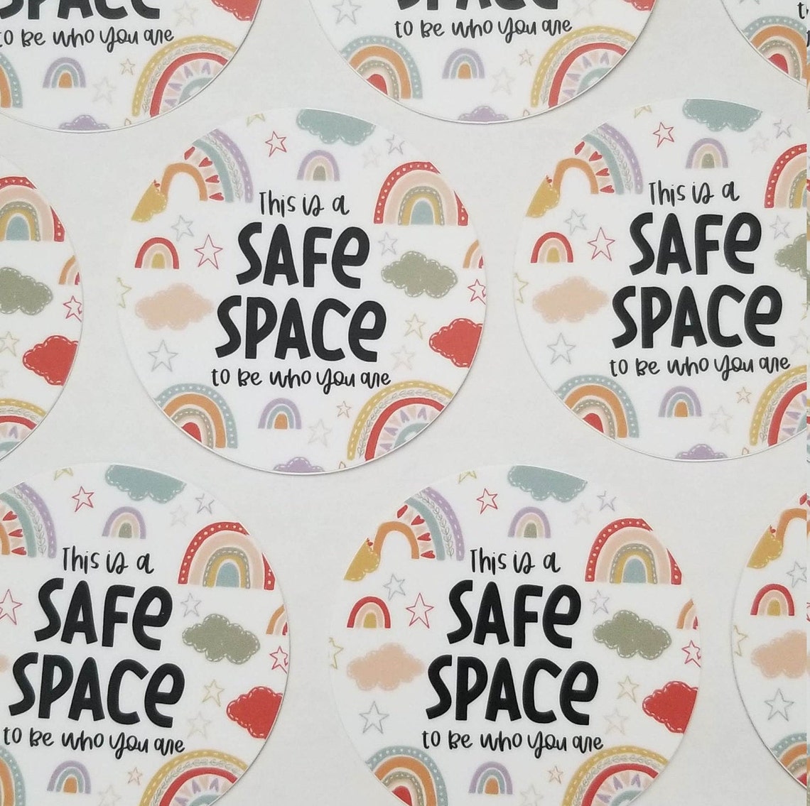 Safe Space Sticker LGBTQ Ally Sticker This is a Safe | Etsy