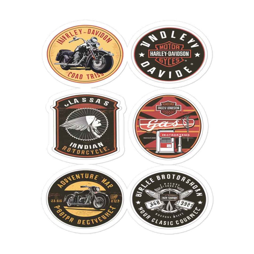 Stickers of Classic Motorcycle Logos Vintage Motorcycle Logo Sticker ...