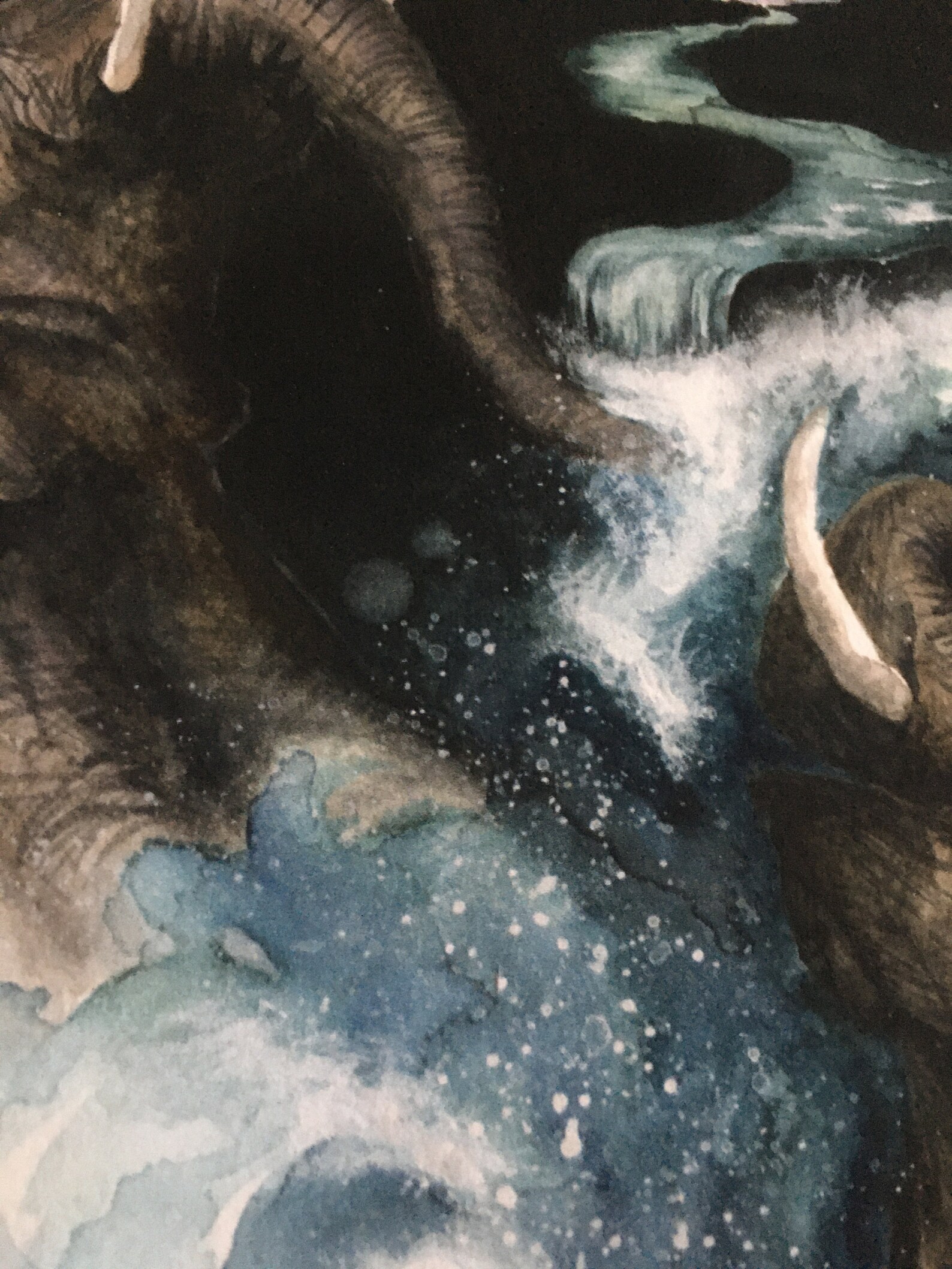 Elephant Print | Original Elephant Artwork | Hand Embellished | Bristol ...