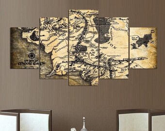 Middle earth map | Etsy