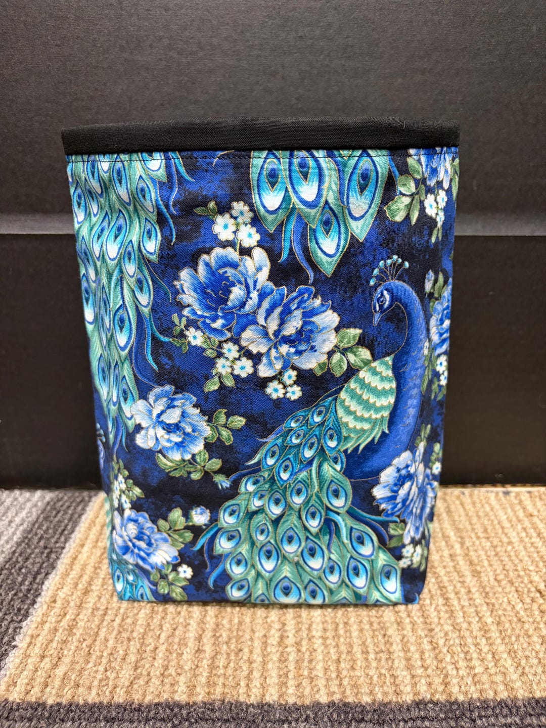 Peacock - Fabric Trash Bag - Etsy