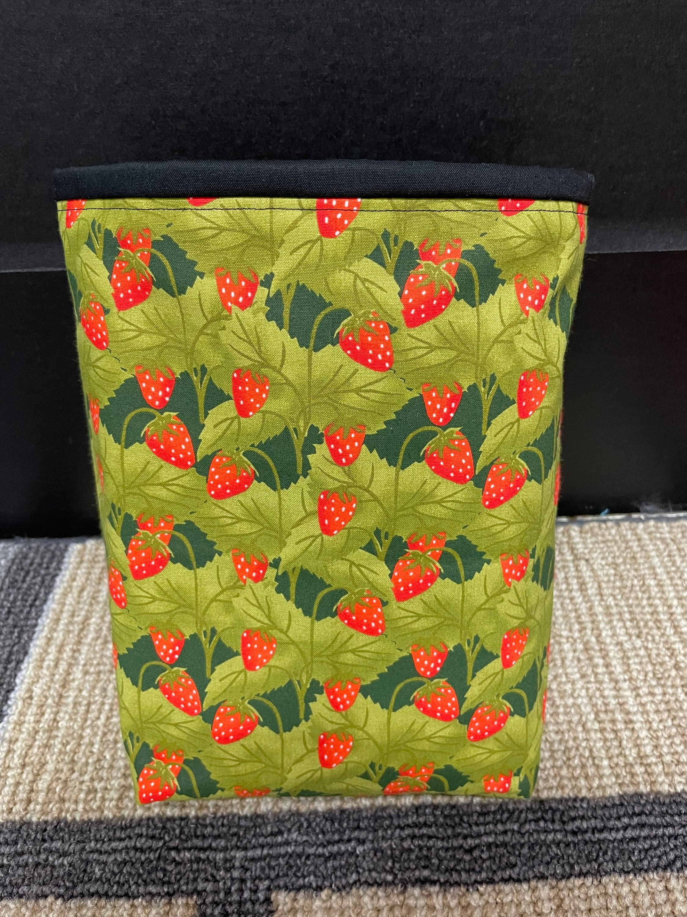 Strawberries - Fabric Trash Bag - Etsy