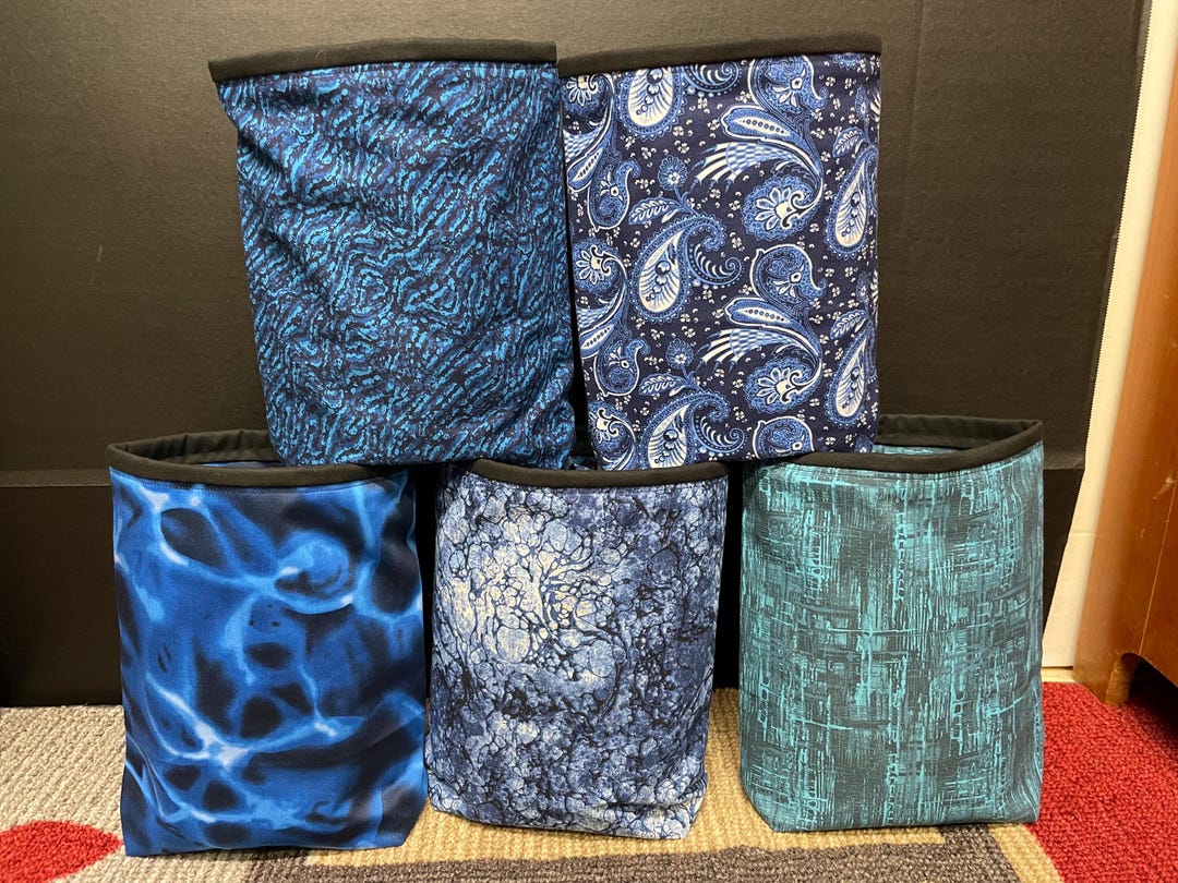 Blue Patterns - Fabric Trash Bag - Etsy