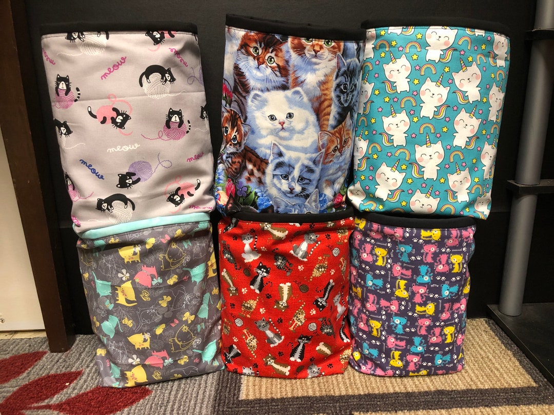 Cats assorted Designs Fabric Trash Bag - Etsy