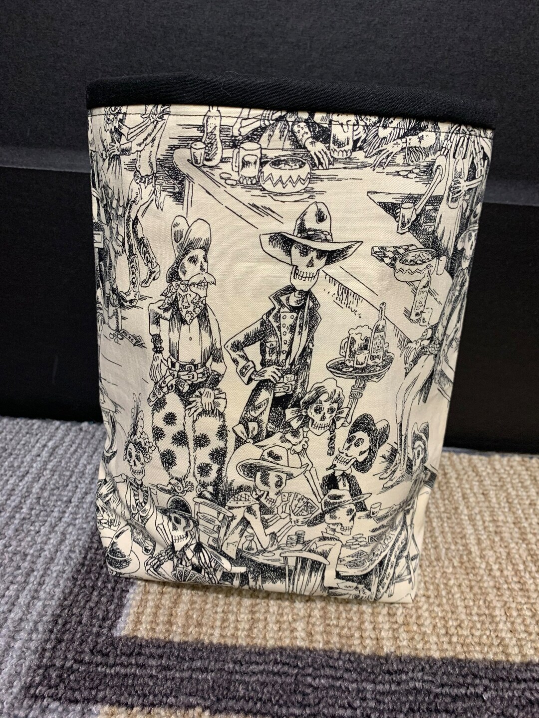 Skeleton Saloon - Fabric Trash Bag - Etsy