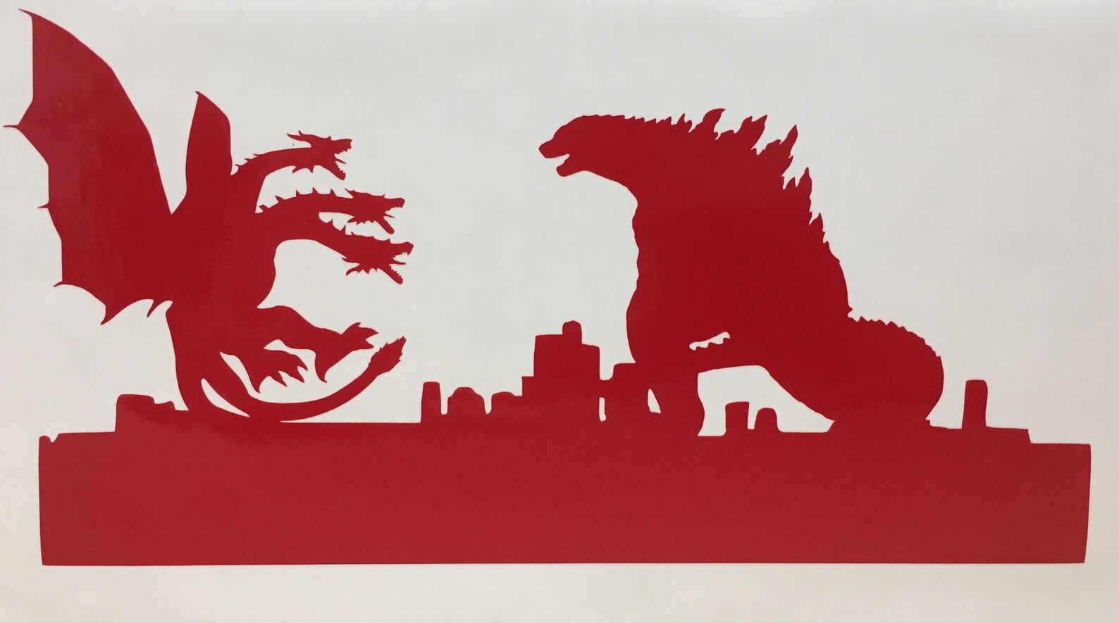 Godzilla Vs King Ghidorah Vinyl Decal - Etsy Canada