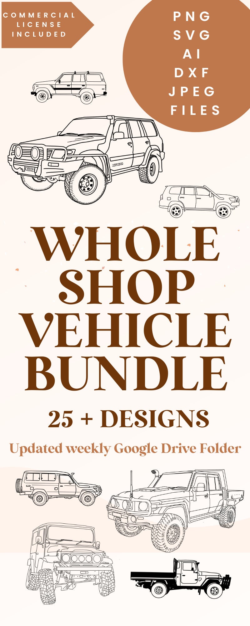 Offroad Vehicle SVG Bundle 4x4 Designs Land Cruiser Svg Nissan Patrol ...