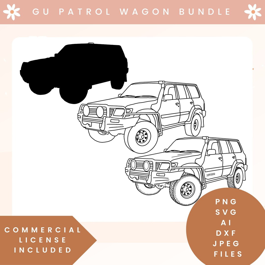 GU Nissan Patrol Wagon Outline Bundle Digital Download Svg - Etsy Australia