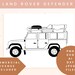 Land Rover Defender Silhouette Outline Cut File Defender Silhouette ...