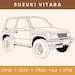 SUZUKI VITARA Svg Download Suzuki 4x4 Dxf 4wd Vitara Suzuki Laser File ...