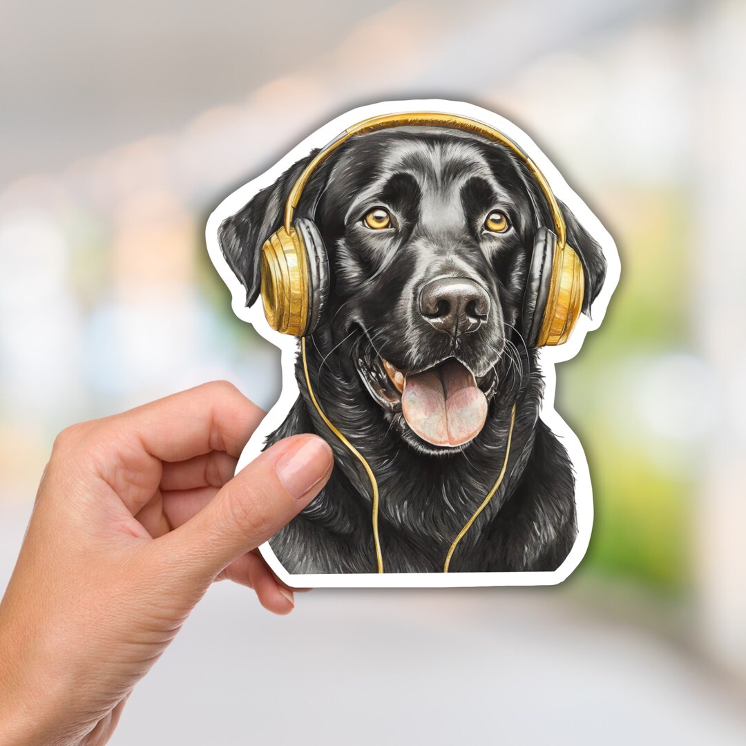 Black Labrador Sticker Cute Labrador Sticker Black Lab Sticker Black ...