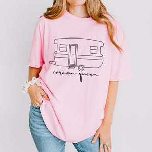 Tshirt for Mom Camping Gifts for Mum Caravan Life Shirt Caravan Queen ...