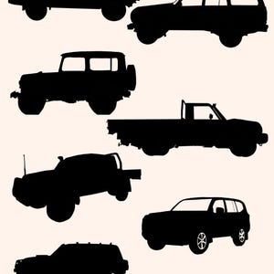 Land Cruiser Silhouette SVG Toyota Land Cruiser Laser Cut Files Offroad ...