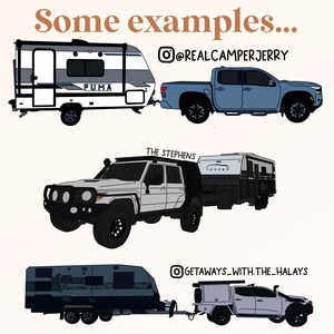 Custom Vehicle Caravan Design Hand Drawn Camper Design Personalised ...