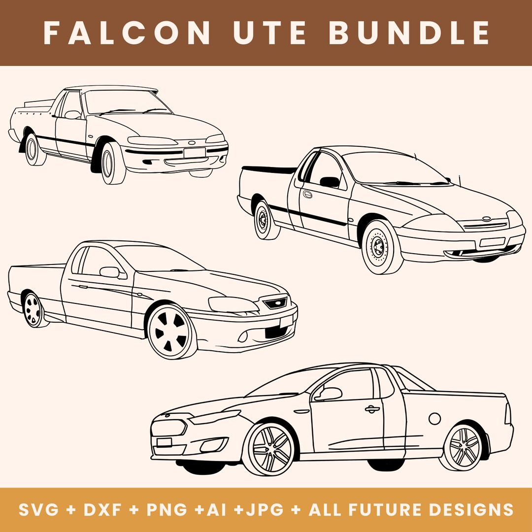 Ford Falcon SVG Bundle Ford Falcon Laser Files for Ford PNG Falcon DXF ...