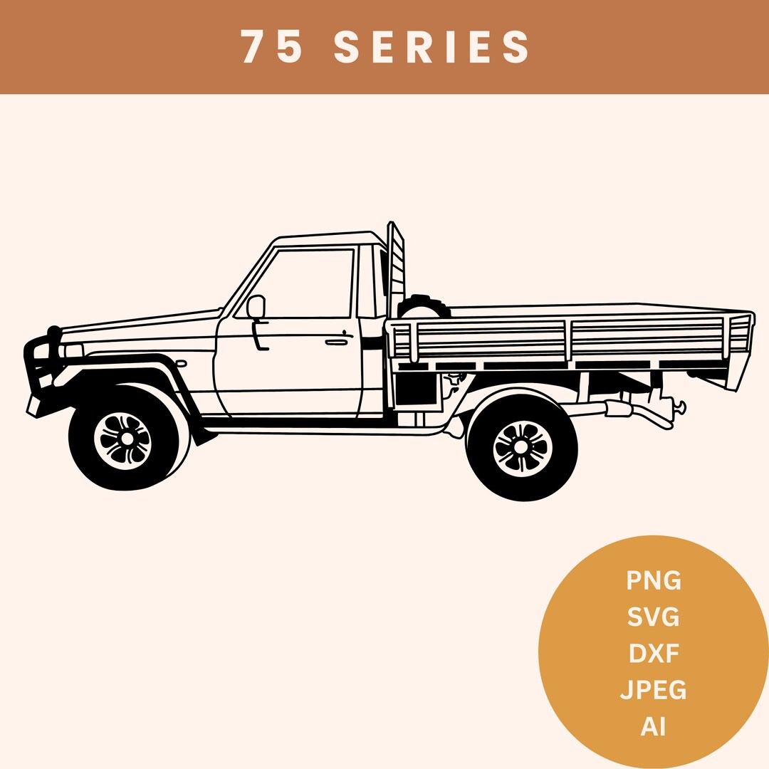 75 Series Land Cruiser Svg 75 Series Png Land Cruiser 75 Vector Toyota ...